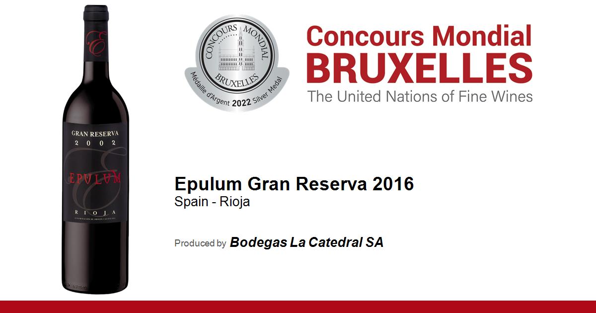 Epulum Gran Reserva 2016 • Concours Mondial de Bruxelles