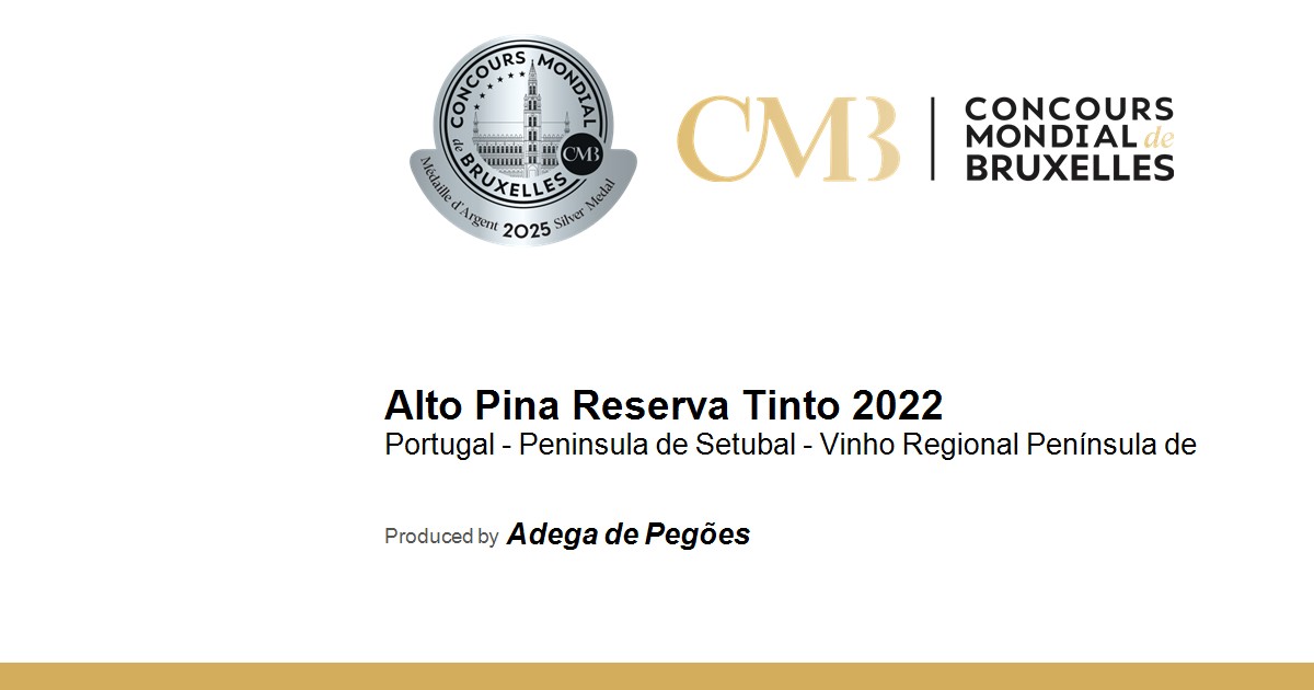 Alto Pina Reserva Tinto 2022 • Concours Mondial de Bruxelles