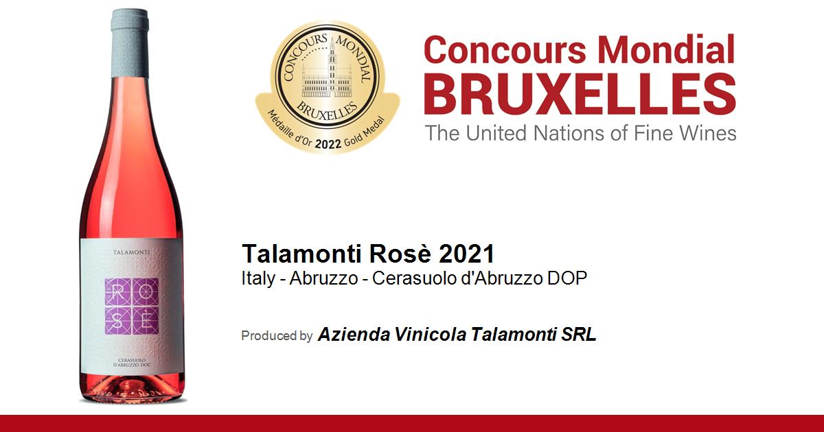Talamonti Rosè 2021 • Concours Mondial de Bruxelles