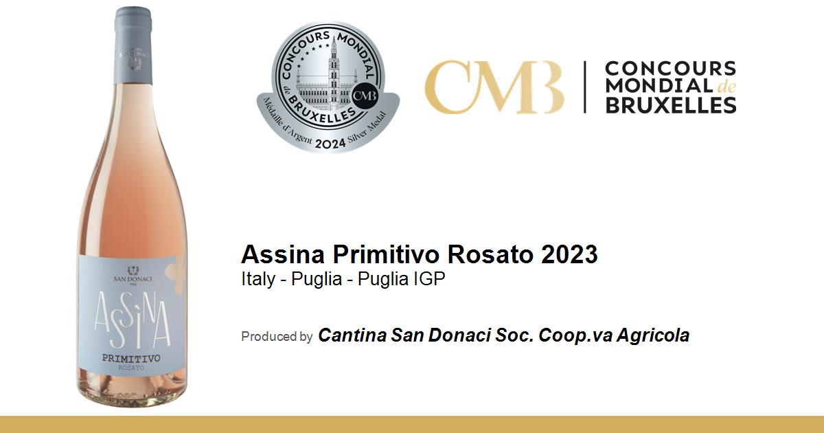 Assina Primitivo Rosato 2023 • Concours Mondial de Bruxelles