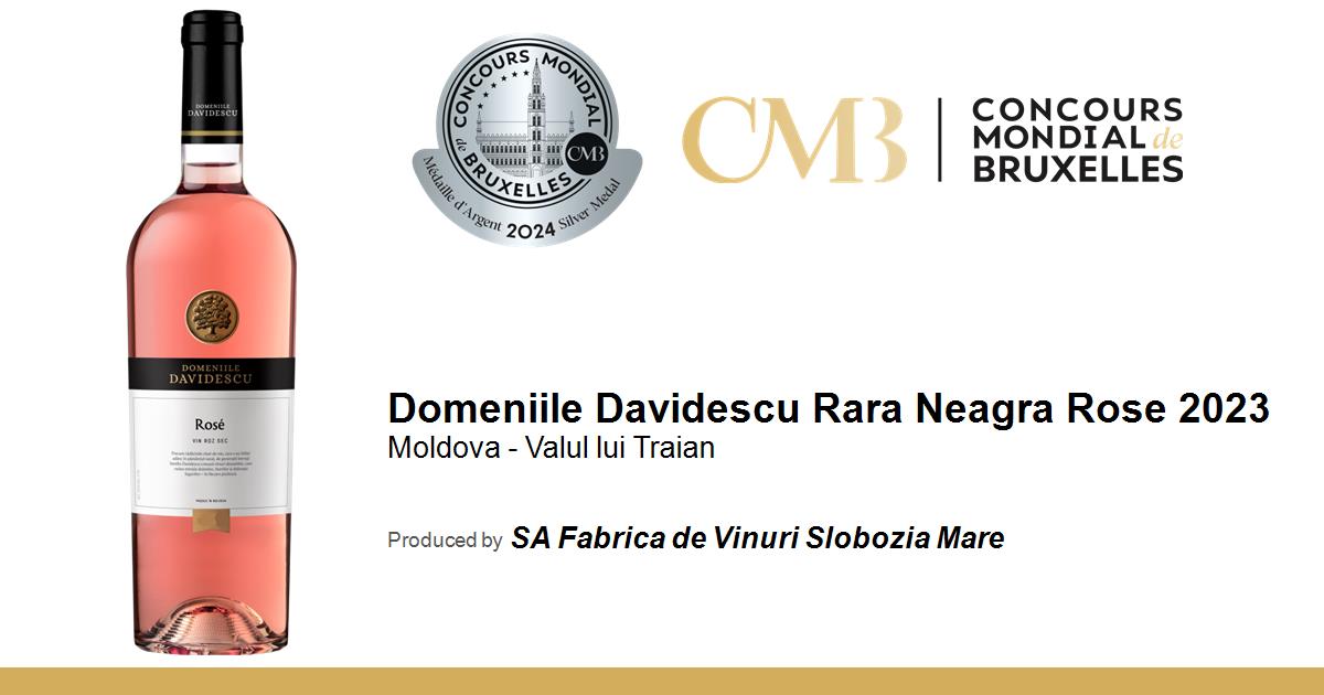 Domeniile Davidescu Rara Neagra Rose 2023 • Concours Mondial de Bruxelles