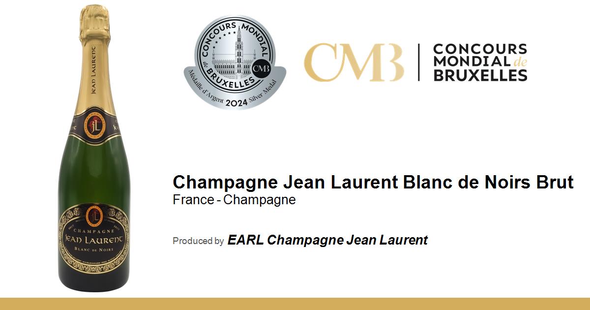 Champagne Jean Laurent Blanc de Noirs Brut • Concours Mondial de Bruxelles
