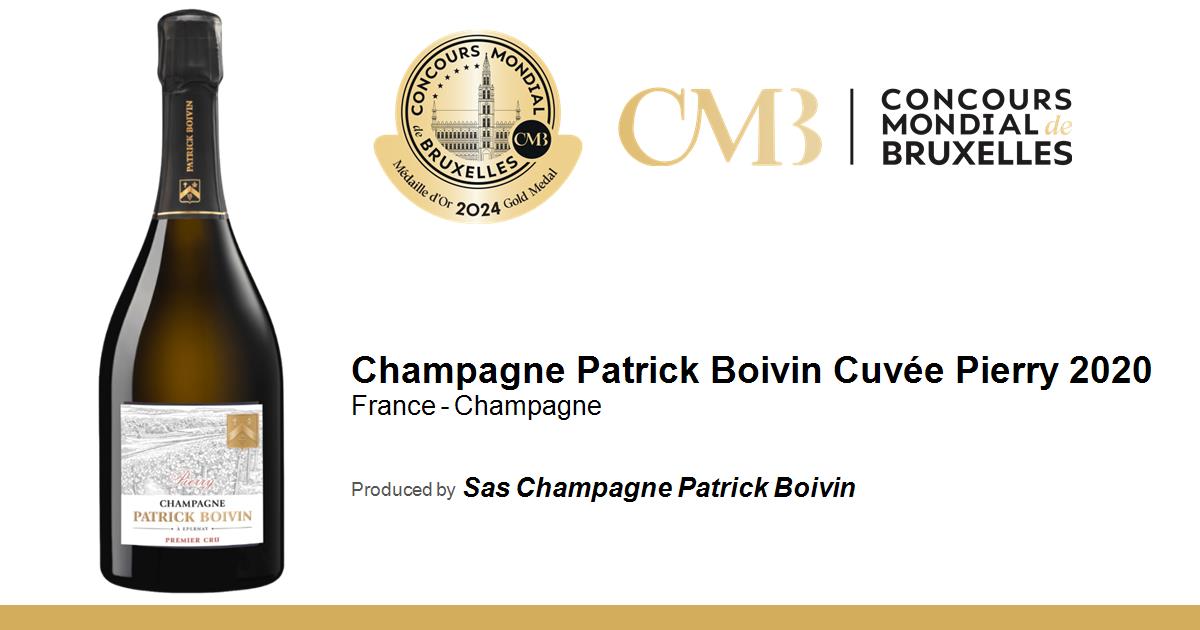 Champagne Patrick Boivin Cuvée Pierry 2020 • Concours Mondial de Bruxelles