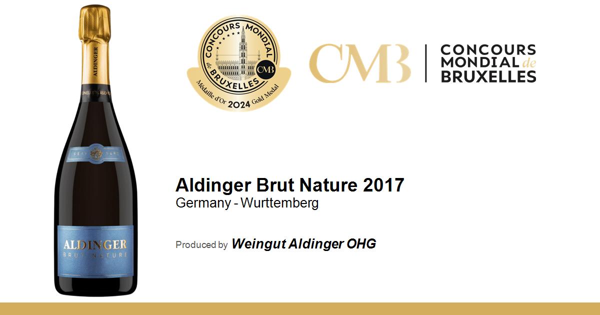 Aldinger Brut Nature 2017 • Concours Mondial de Bruxelles