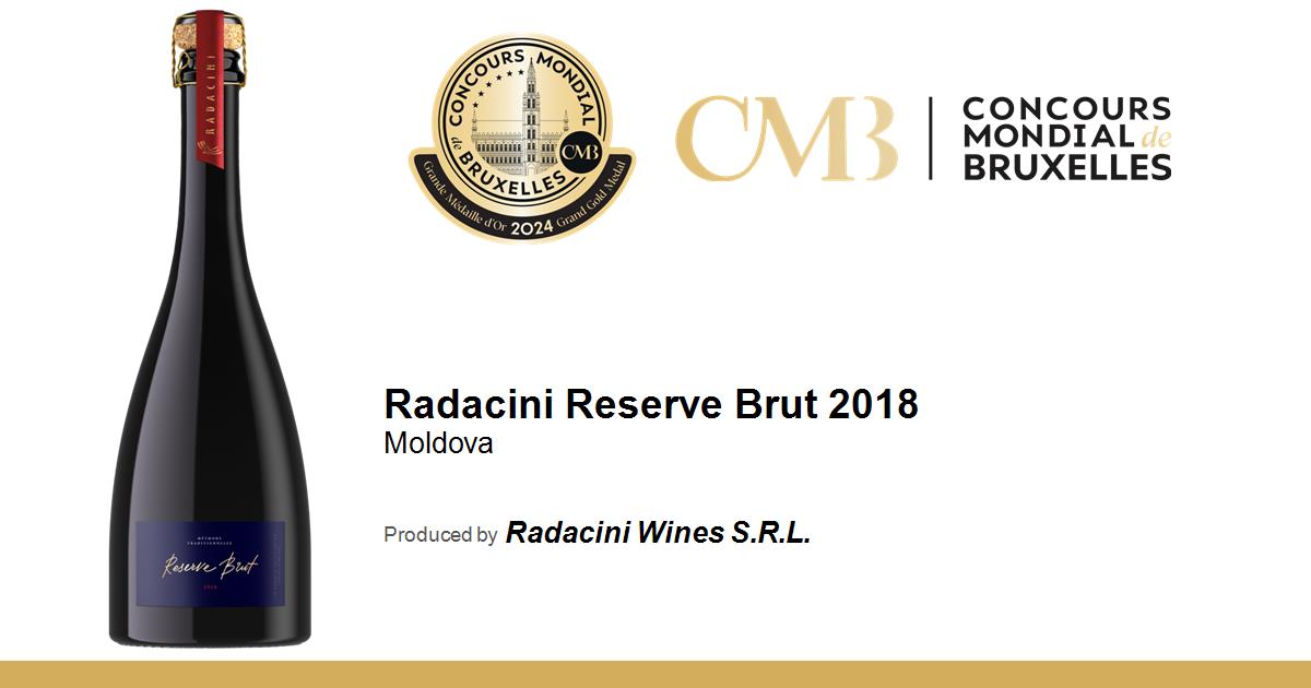 Radacini Reserve Brut 2018 • Concours Mondial de Bruxelles