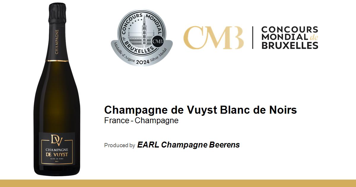 Champagne de Vuyst Blanc de Noirs • Concours Mondial de Bruxelles