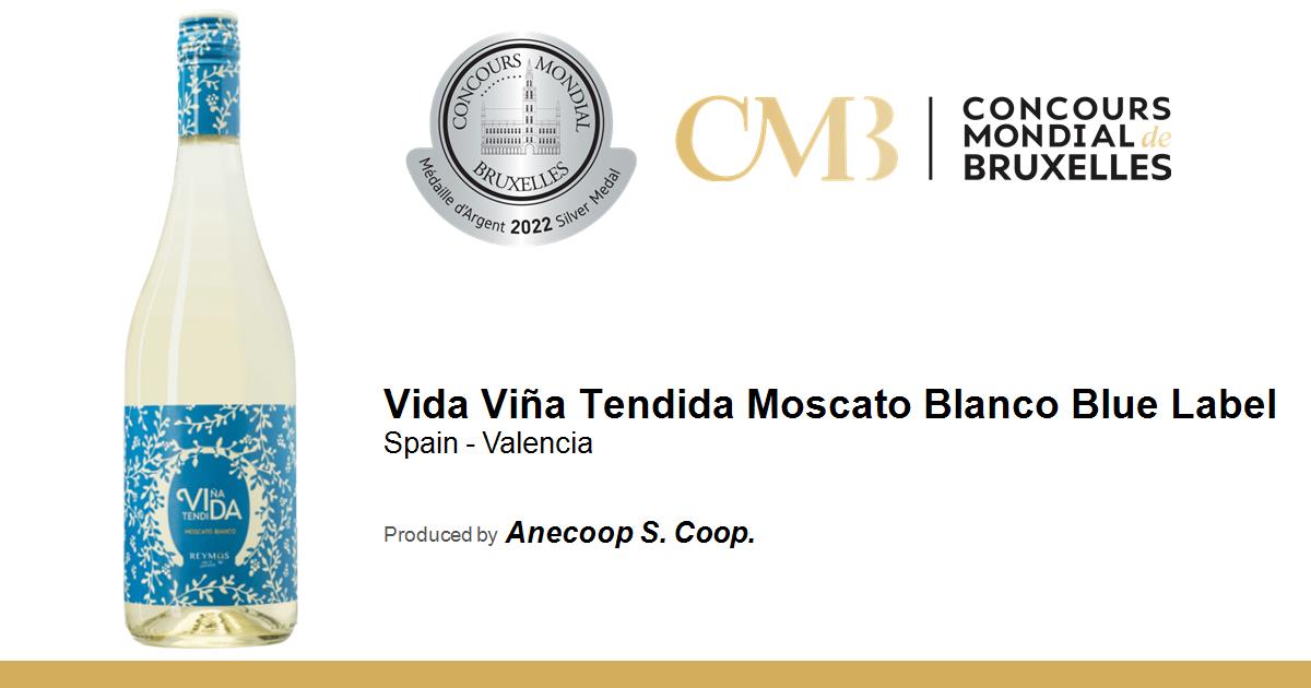 Vida Viña Tendida Moscato Blanco Blue Label • Concours Mondial de Bruxelles